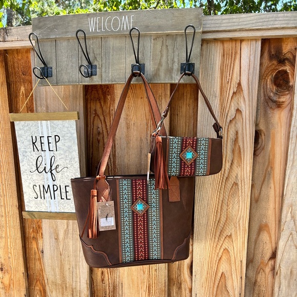 Justin Boots | Bags | Two Justin Boots Vegan Leather Bags Tote Small ...
